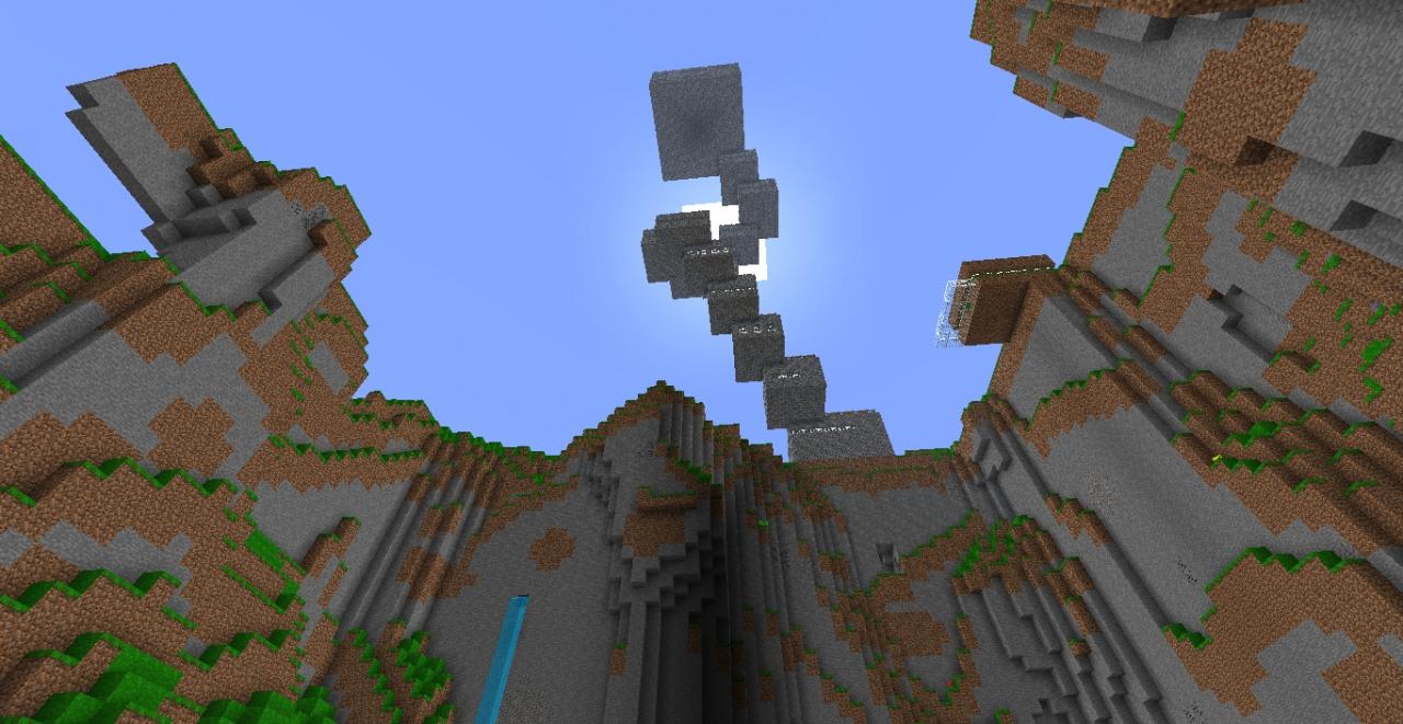 Diagonal-tower overlooking a valley Minecraft Map