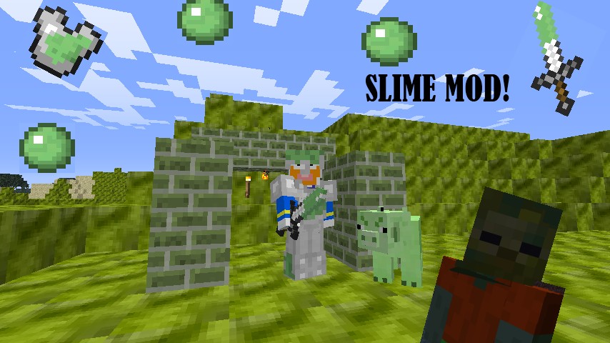 MINECRAFT SLIME MOD! Requires modloader! UPDATE!!! Minecraft Mod