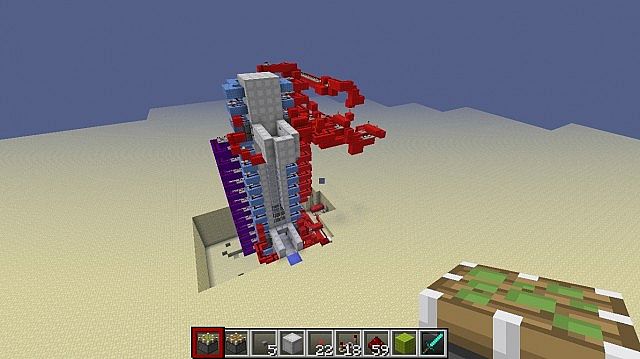 Minecraft - Fancy 2x2 piston elevator - Download availible Minecraft Map