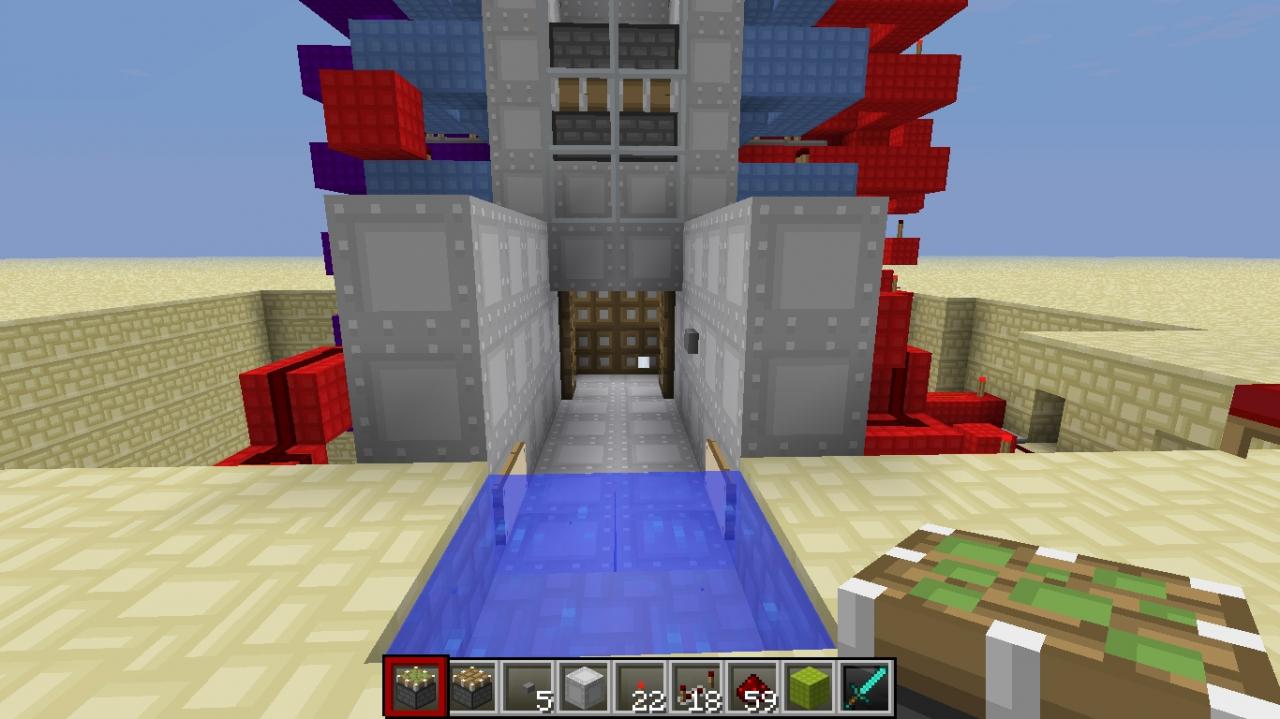 Minecraft - Fancy 2x2 piston elevator - Download availible Minecraft Map