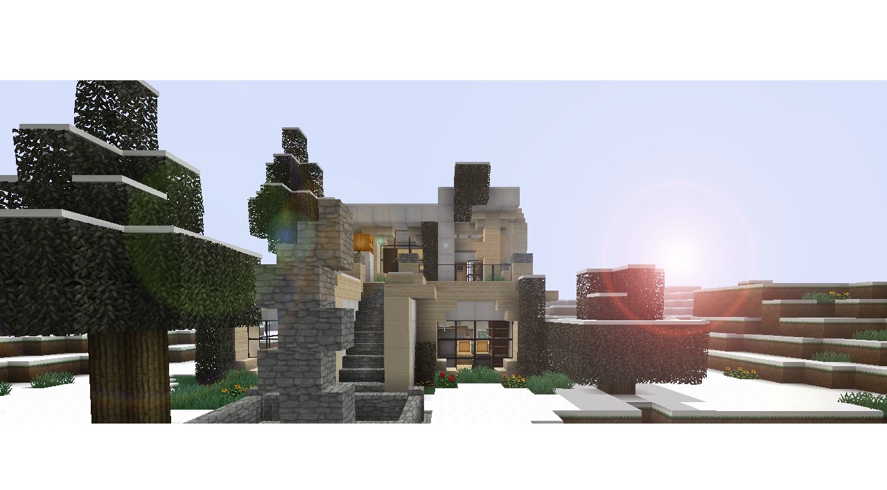 {Modern christmas house} Minecraft Map