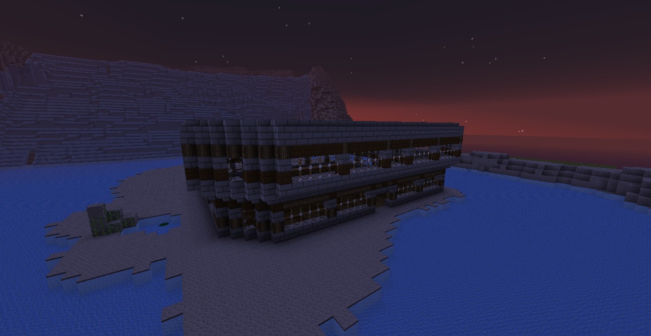 Waterfall + House Minecraft Map