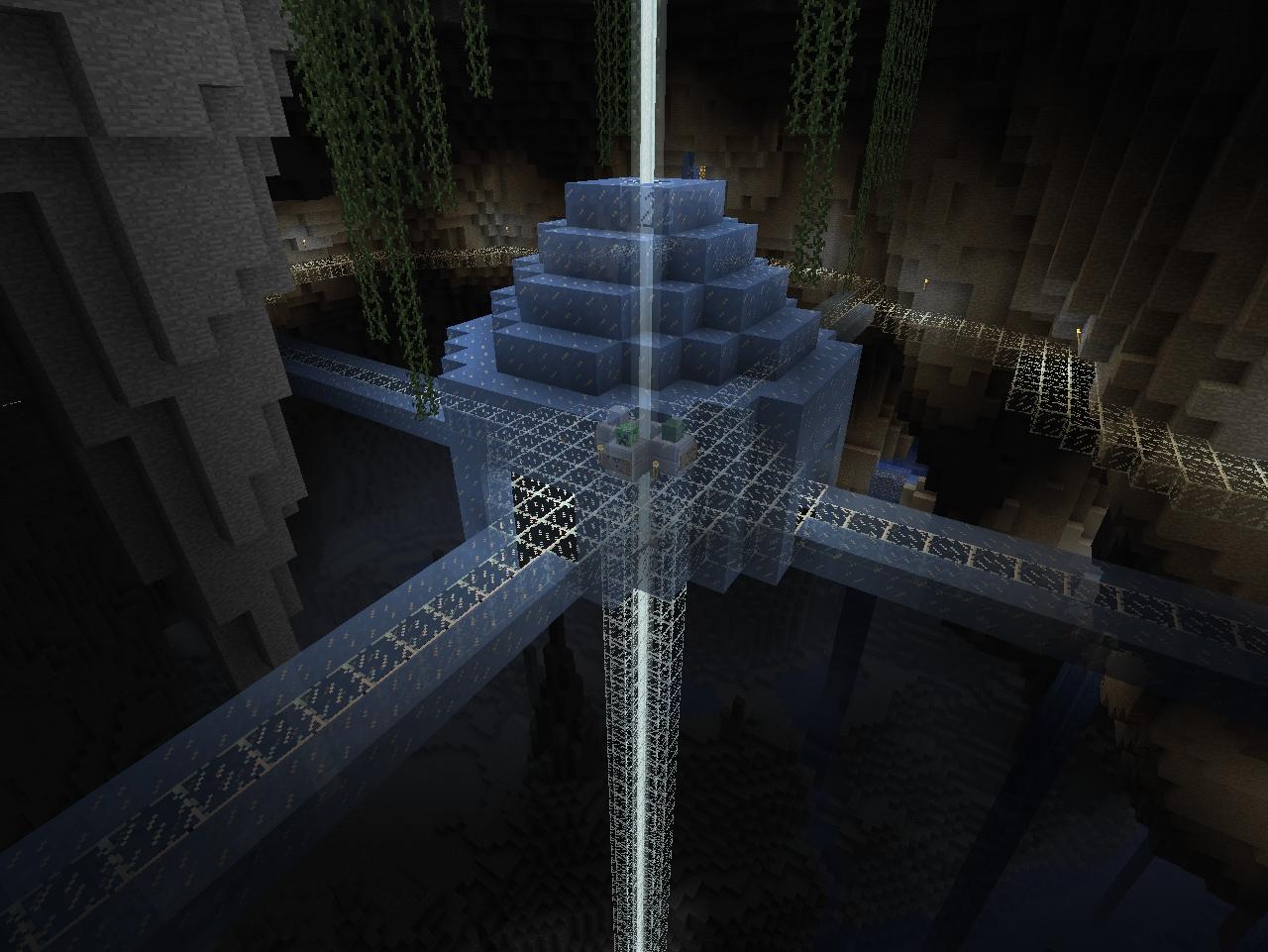 Secret Ice Castle in the magnificent cave! Minecraft Map
