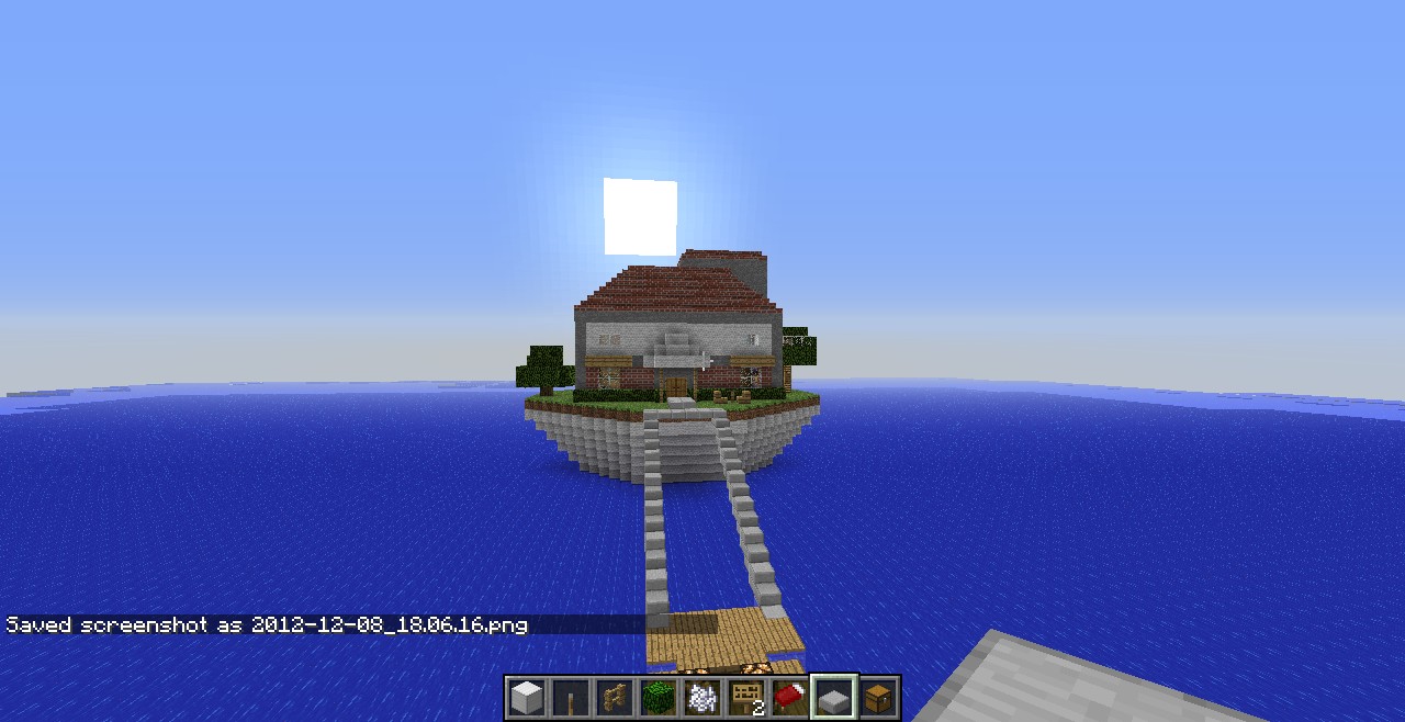 Floating Modern House Minecraft Map