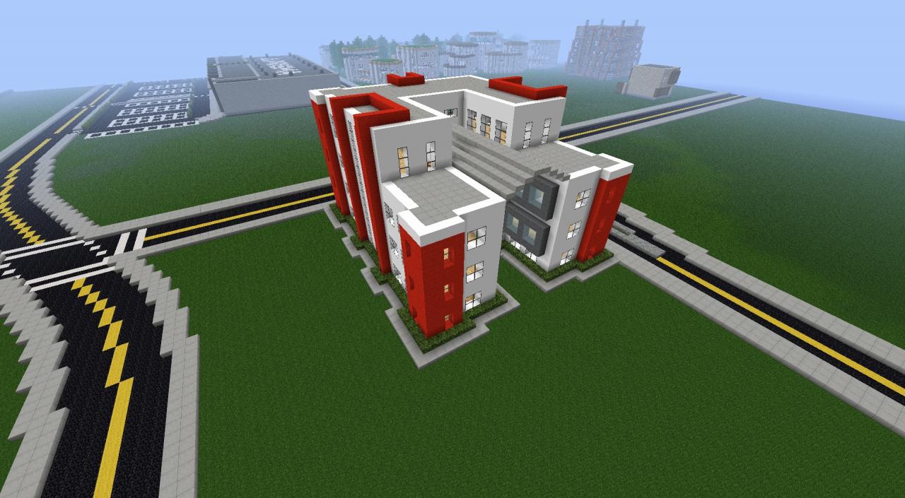 Modern Apartment Building - On Mattupolis Minecraft Map