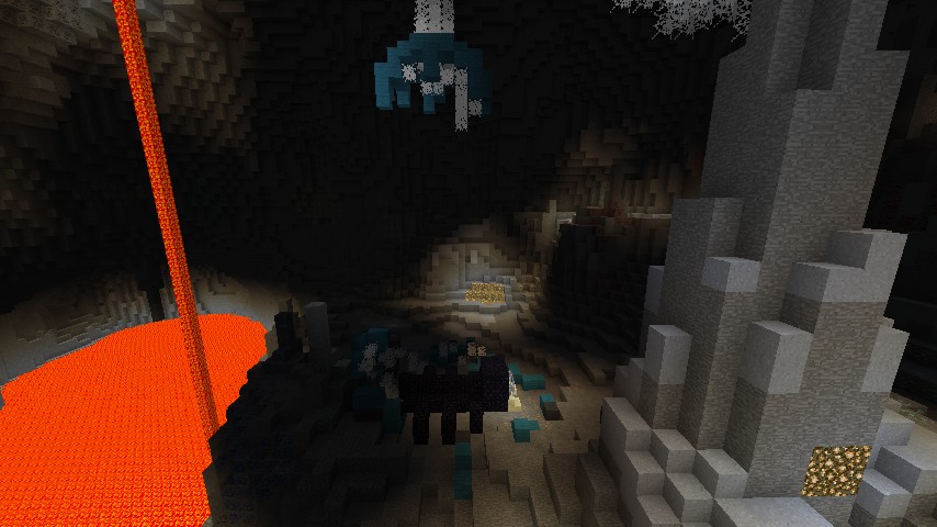 The cave of the Lava Spiders Minecraft Map