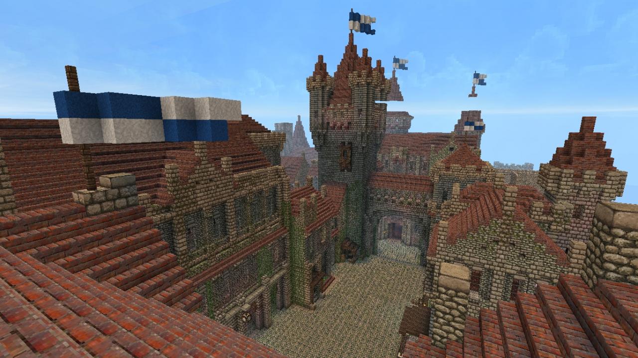 Old fortified castle town Minecraft Map