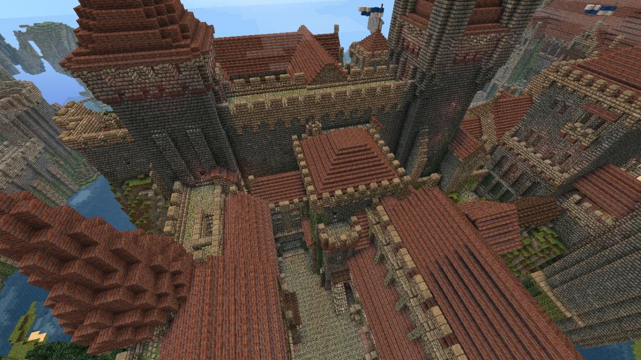 Old fortified castle town Minecraft Map