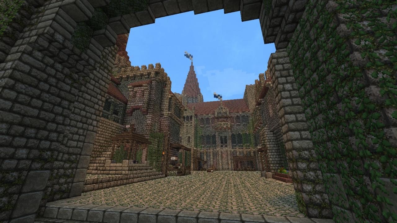 Old fortified castle town Minecraft Map