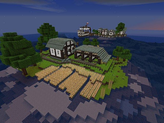 Settlement on the island + Timelapse Minecraft Map