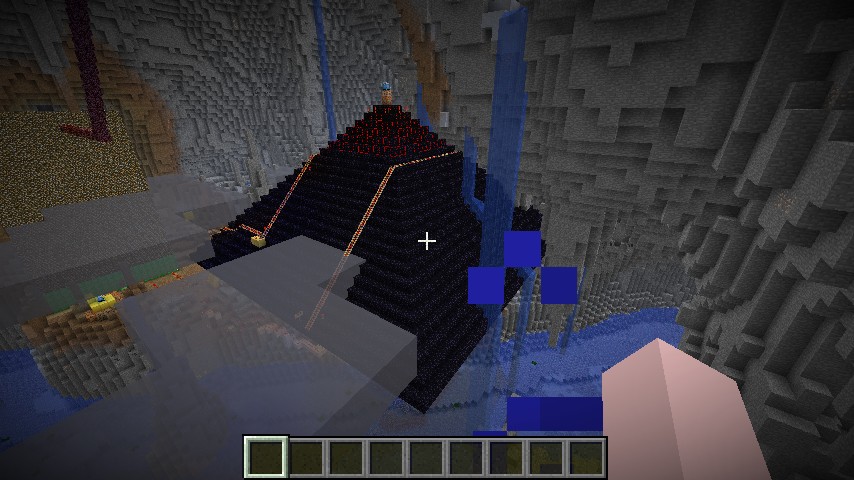 The first cave in minecraft- Notches minecraft launching machine ...