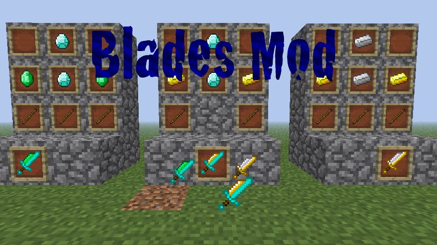 Blades+ Mod v1 {1.4.5}{ModLoader}{3 New Blades} Minecraft Mod
