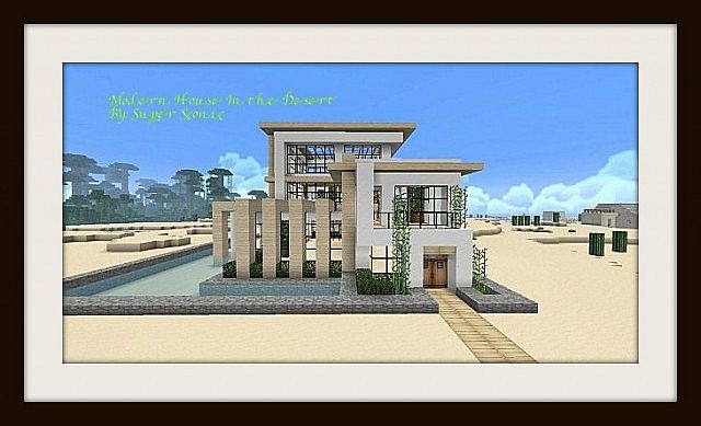 Modern House in the Desert Minecraft Map