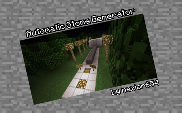 Automatic Stone Generator Project Minecraft Map