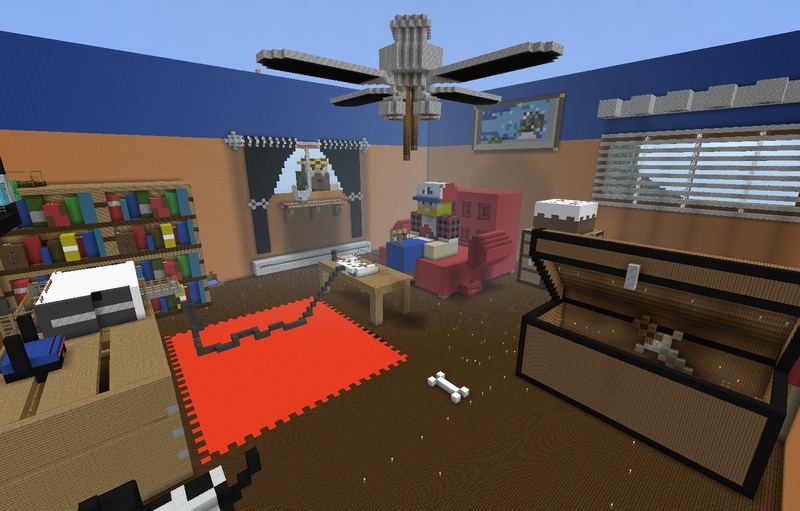 3D game room Minecraft Map