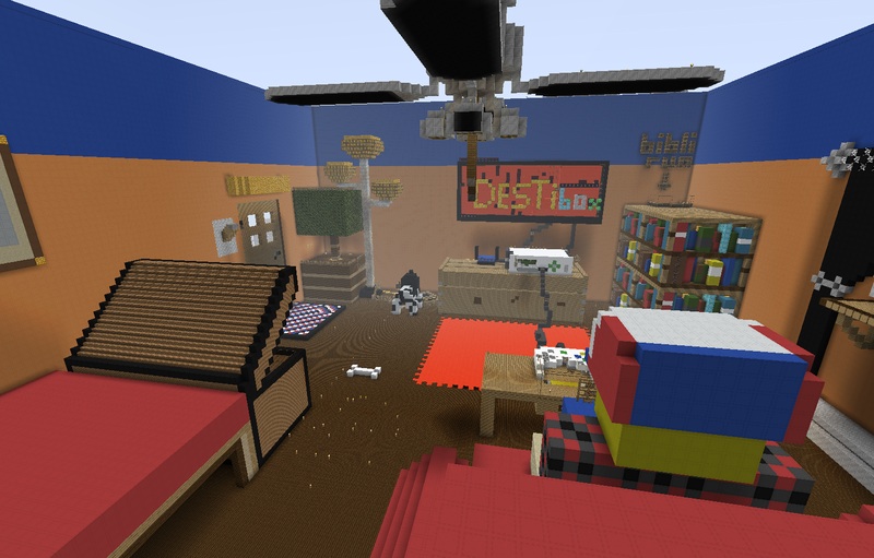 3D game room Minecraft Map