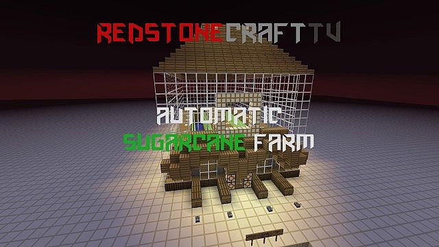 Redstone Automatic Sugar Cane Farm Minecraft Map