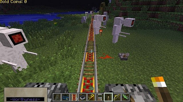 Train station + tracks Minecraft Map