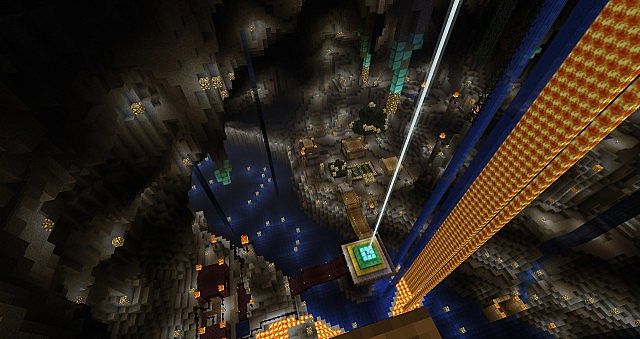 Glowstone caves [Caved in contest] Minecraft Map