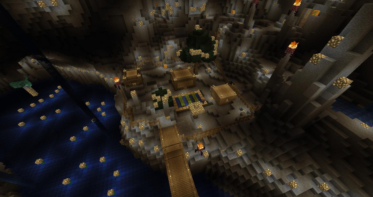 Glowstone caves [Caved in contest] Minecraft Map