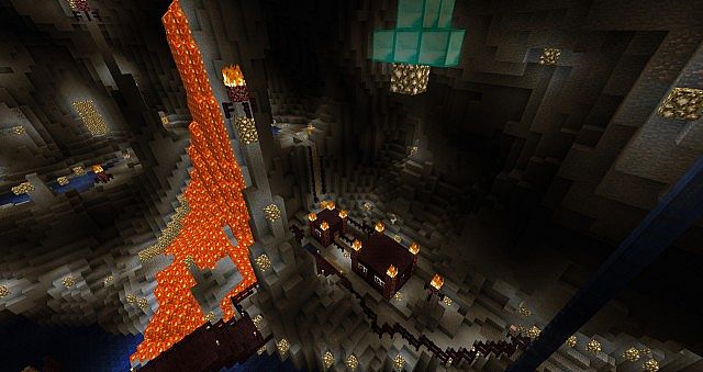 Glowstone caves [Caved in contest] Minecraft Map