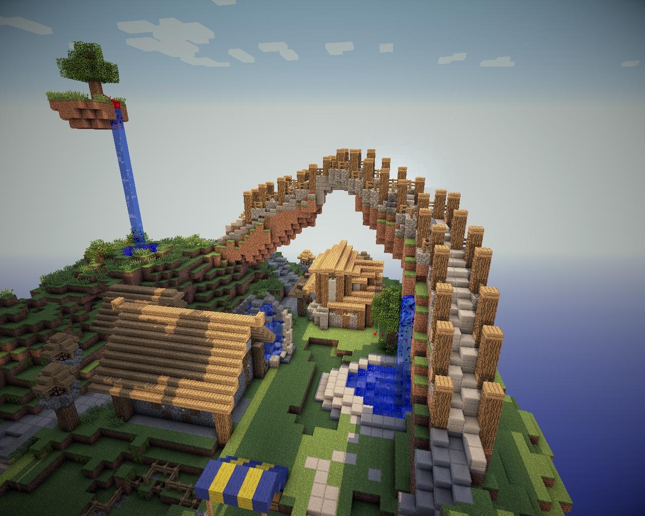 Sky Medieval village v2.0 Minecraft Map