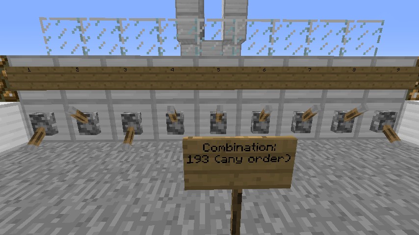 SIMPLE Redstone Combination Lock Minecraft Map