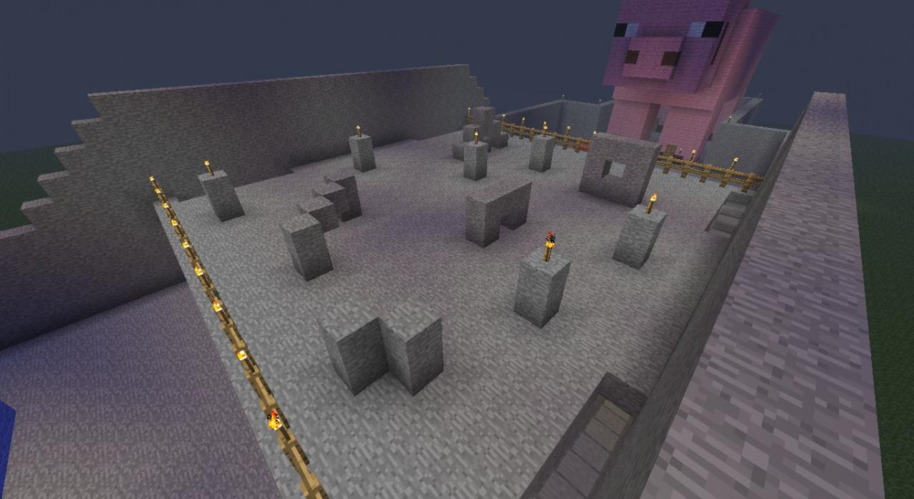 TNT PvP Pig Defense Minecraft Map