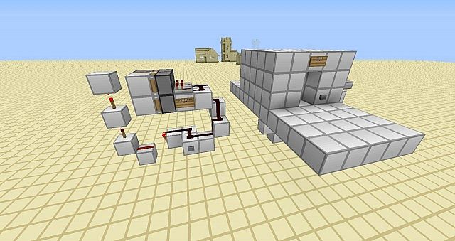compact piston door, build in t-flip flop Minecraft Map