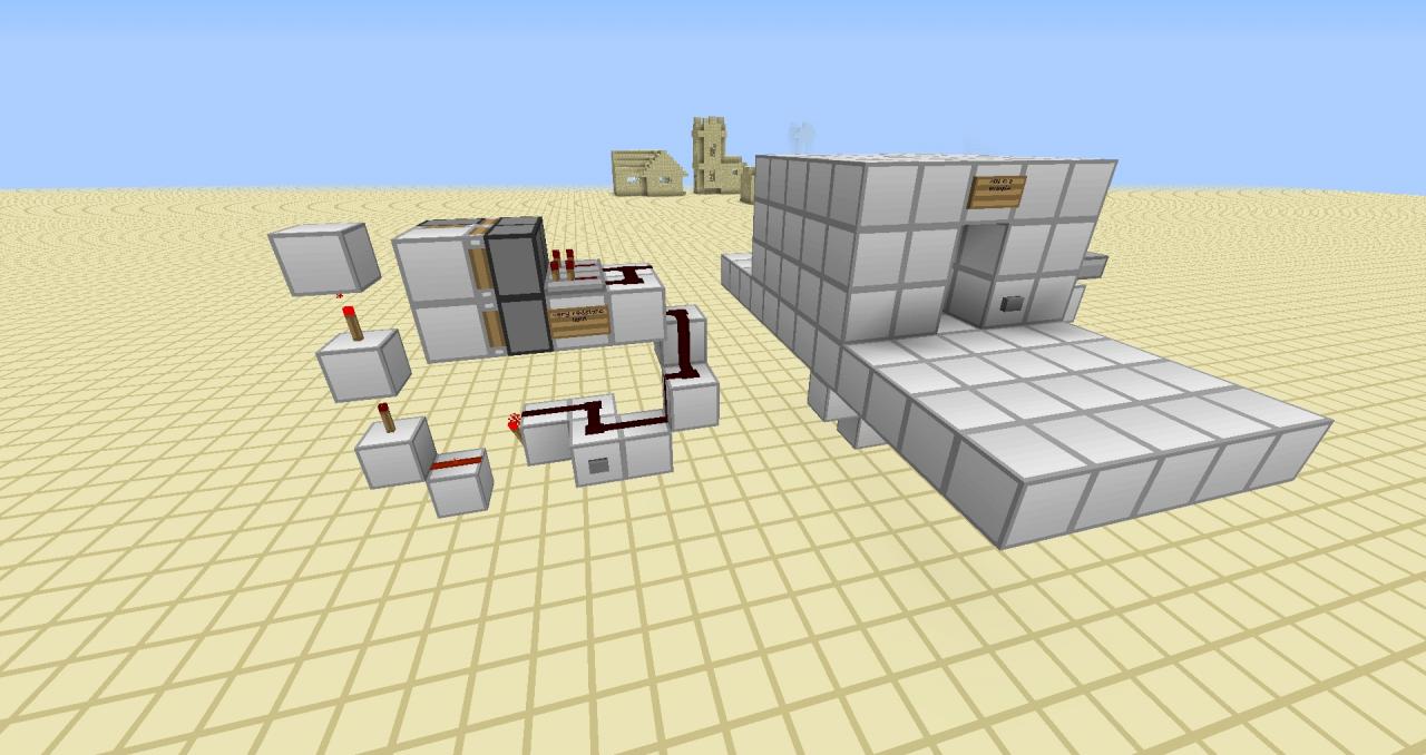 compact piston door, build in t-flip flop Minecraft Project