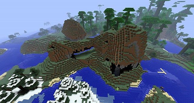 Natural Spawning Land Bridge Minecraft Map