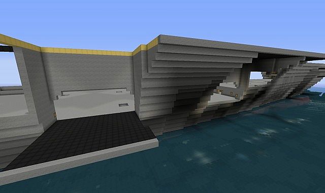 aircraft carrier Nimitz class 1:1 - USS Ronald Reagen Minecraft Map