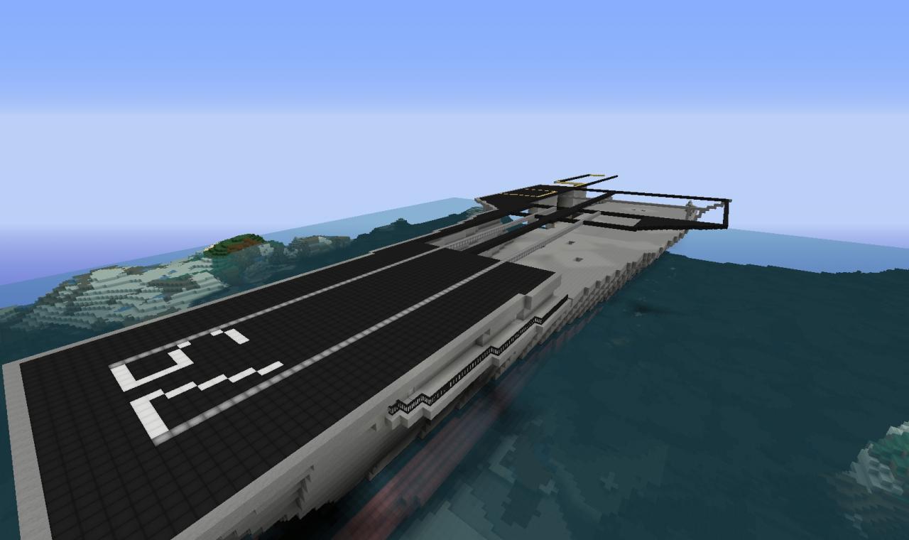 aircraft carrier Nimitz class 1:1 - USS Ronald Reagen Minecraft Map