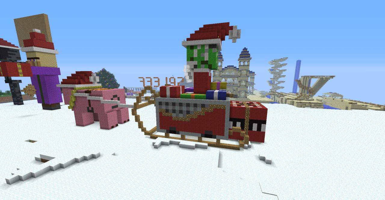 Santa Creeper Minecraft Map