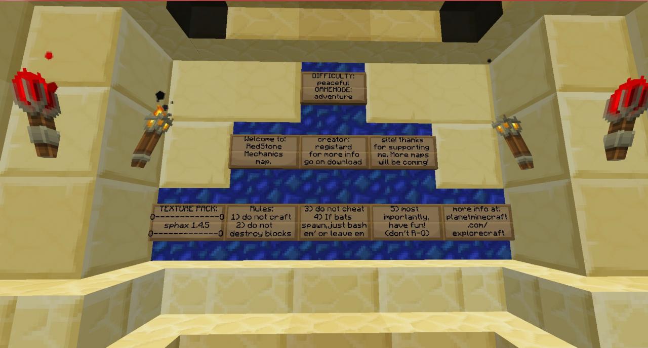 redstone mechanics map 1, version 1 Minecraft Map