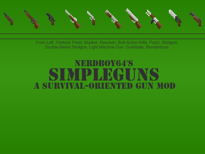 [1.5.1][FORGE][Development Ended] SimpleGuns v5.0.0 Minecraft Mod