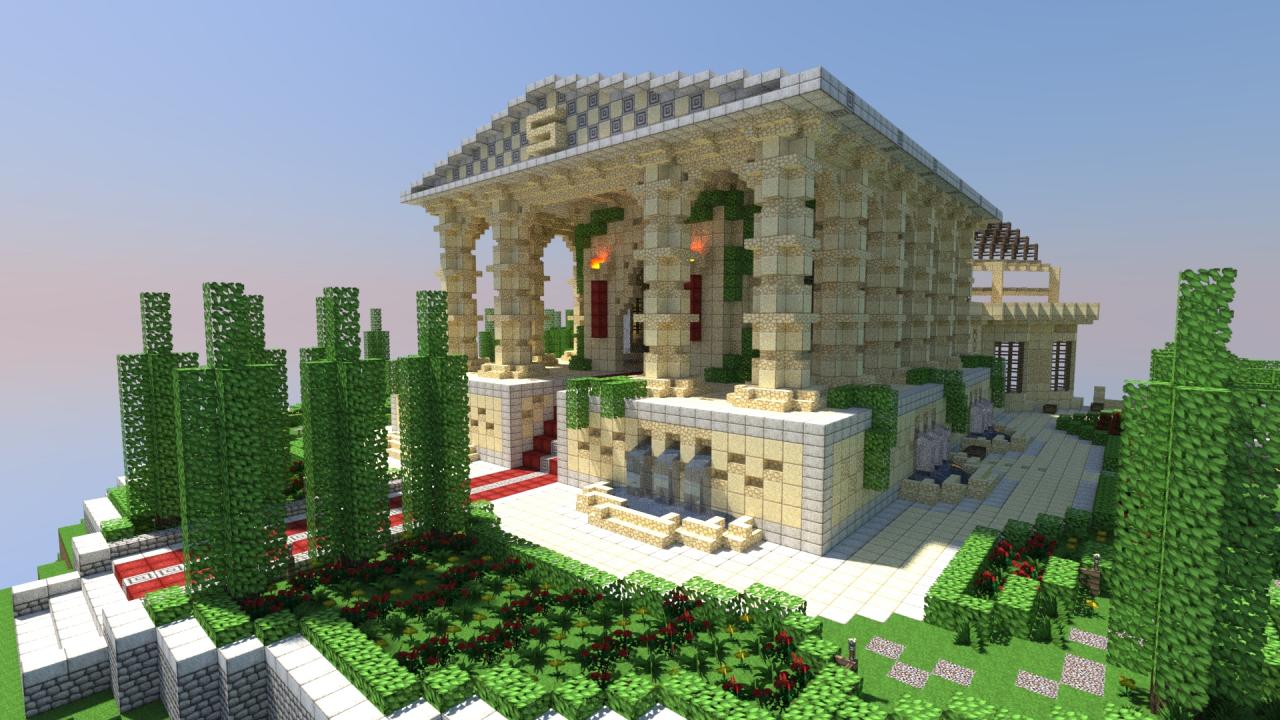 Roman Spleef Arena Gardens Minecraft Map