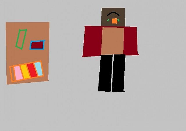 The only villager and his bookshelf