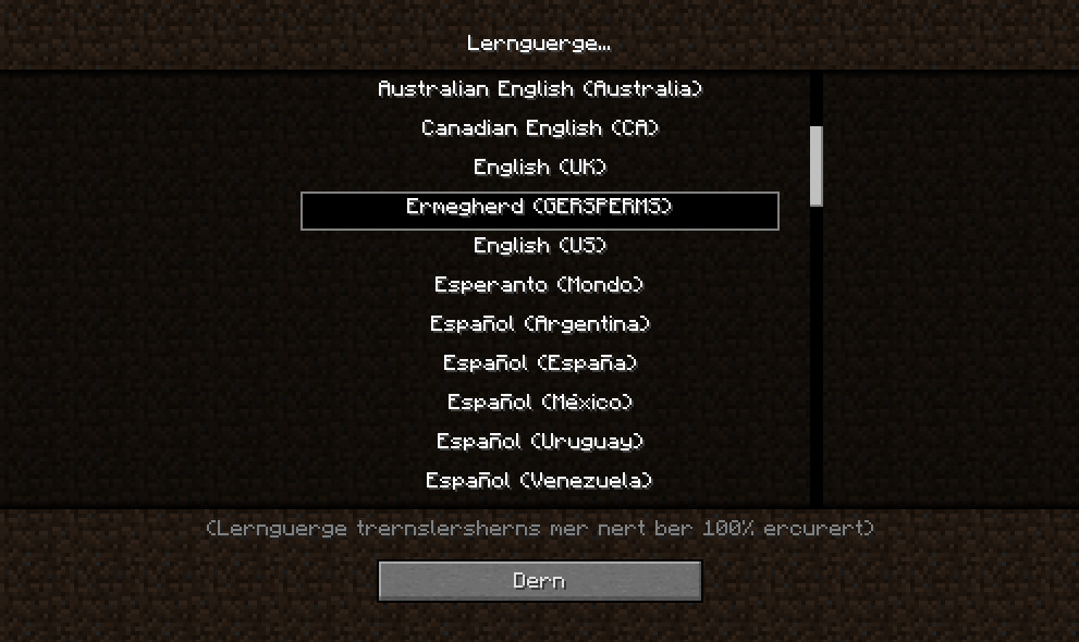 {1.4.6} MERNCRERFT! (Language Mod) Minecraft Mod