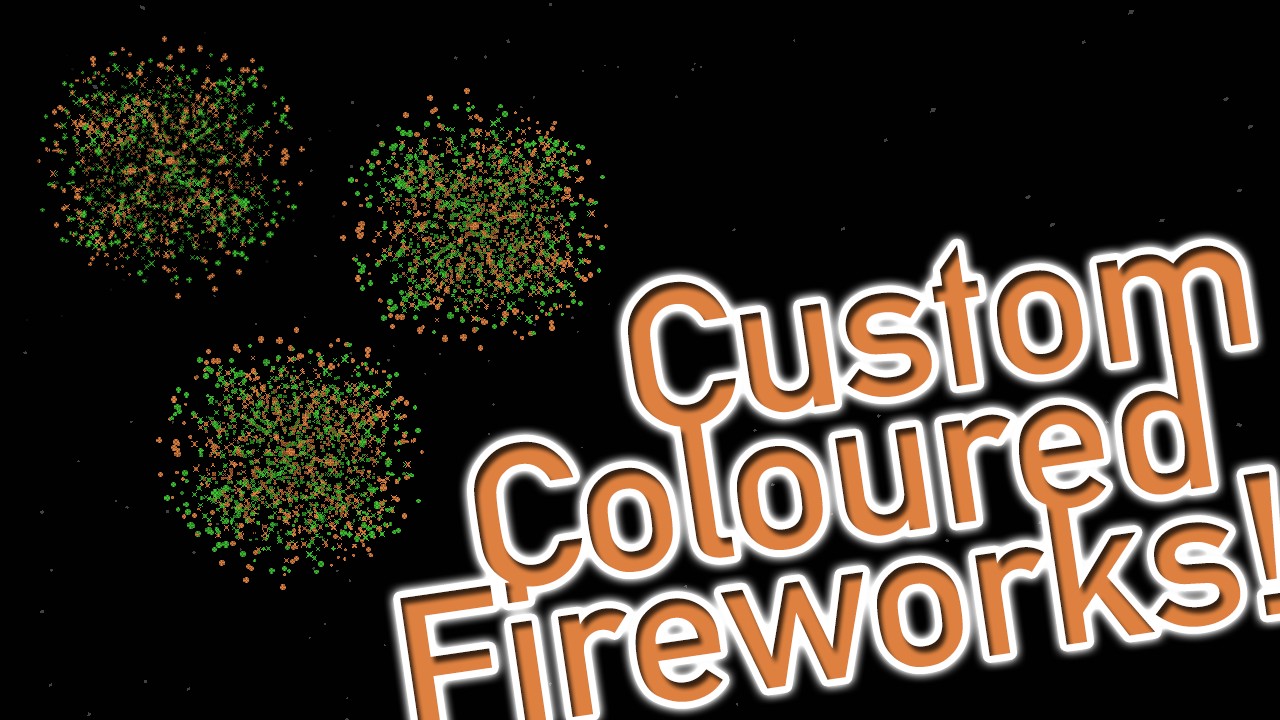 How to make Custom Coloured Fireworks, using any hex values! Super ...