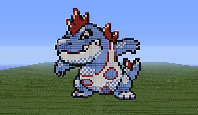 Pokemon Pixel Art (141 - 160) Minecraft Map