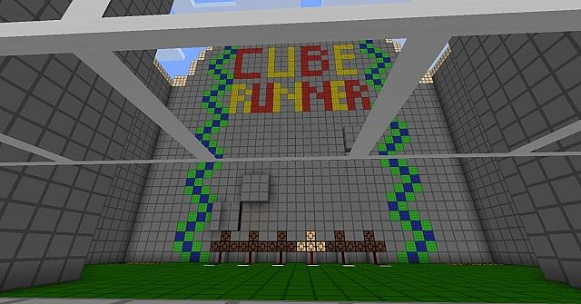 Cube Runner In Minecraft!!! A Redstone Minigame!!! Minecraft Map