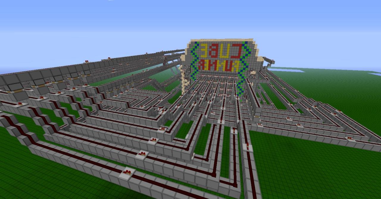Cube Runner In Minecraft!!! A Redstone Minigame!!! Minecraft Map