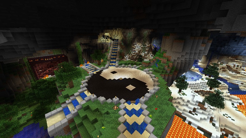 underground Spawn area Minecraft Map