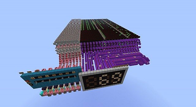 7-Bit Old Fashioned Binary Decoder Minecraft Map