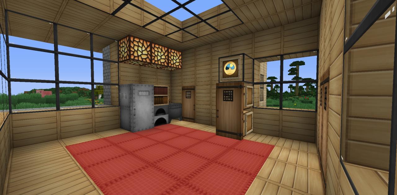 Modern House - Wood and Windows Minecraft Map