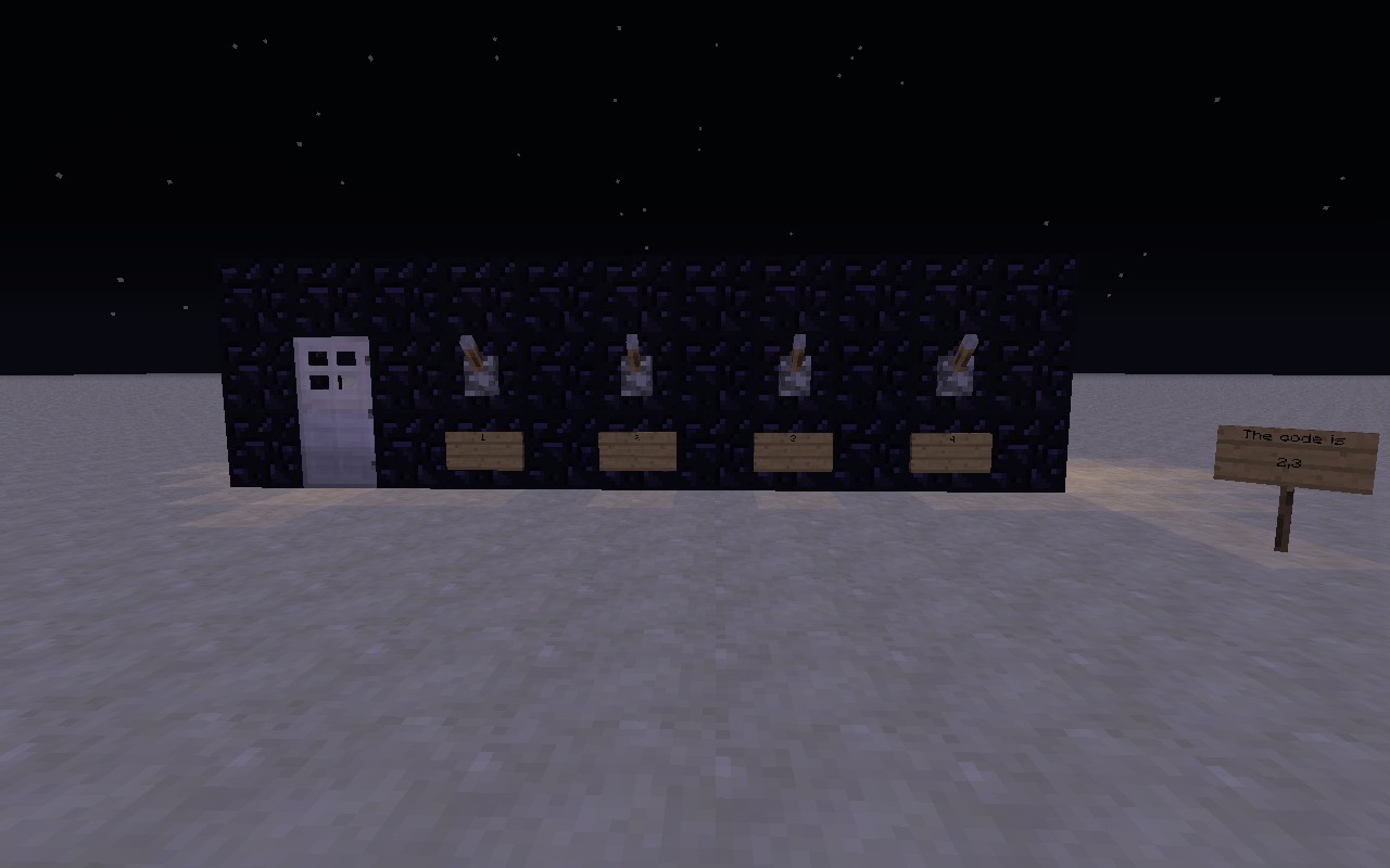Coded door with explanation Minecraft Map
