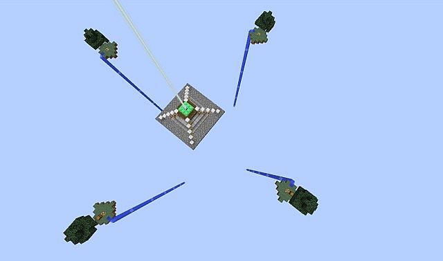 4 PLAYERS 1 WINNER Skyblock Wars Multiplayer Minecraft Map