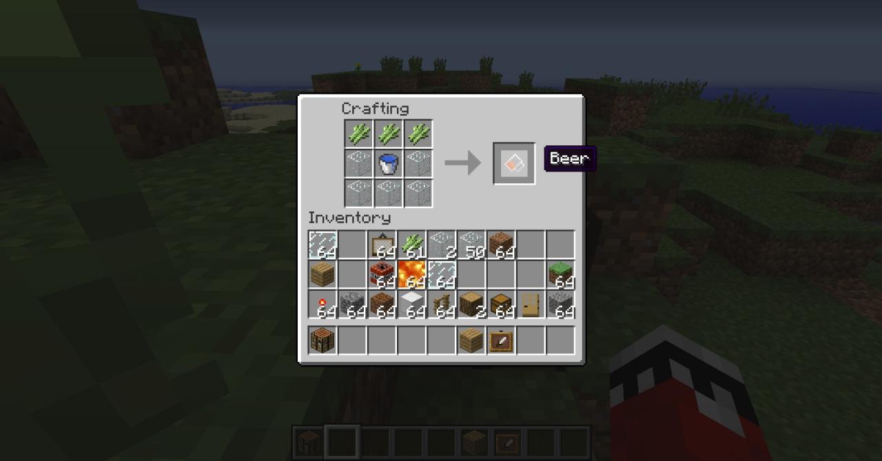 skulltron's 1.4.5 BEER MOD VERSION 1.1 MODLOADER Minecraft Mod