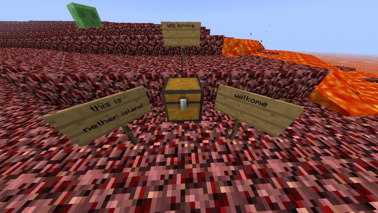 nether island Minecraft Map